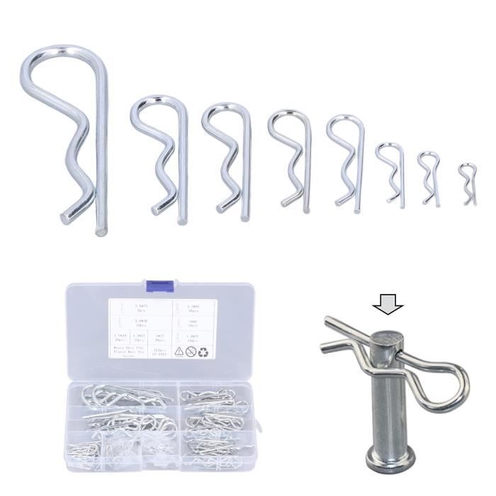Pince fendue 125pcs goupille fendue Kit R Type B épingle à cheveux 8 ...