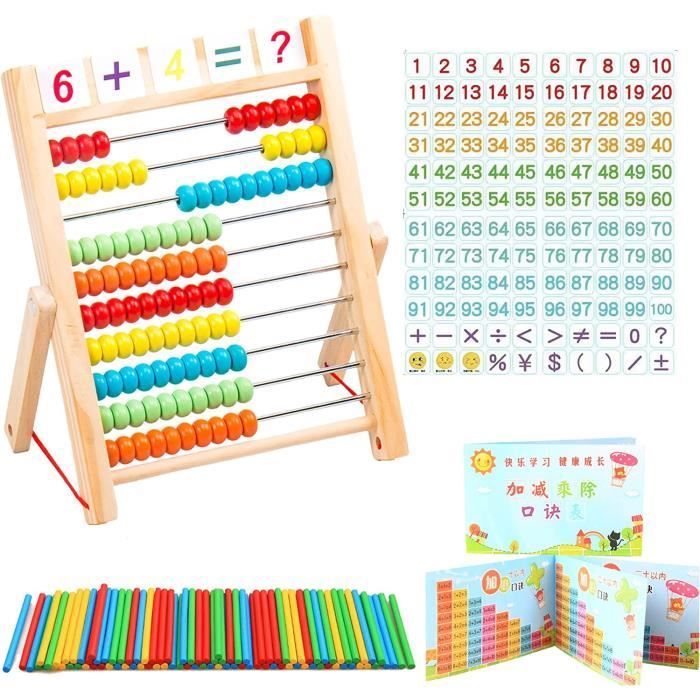 Yuille Bouliers Calcul Jouet eois,éducatif eois Boulier Abaque,Enfant ...
