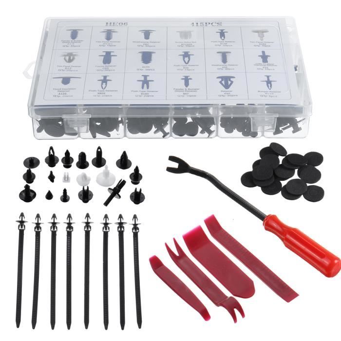 TEMPSA 449Pcs/Set Rivet Pare-chocs Porte Panneau Retainer Attache Clips ...