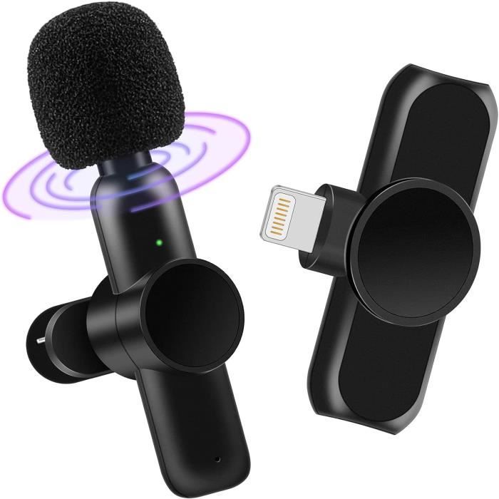 Microphone Cravate Sans Fils, 2.4Ghz Micro Cravate Pour Iphone, Ipad ...