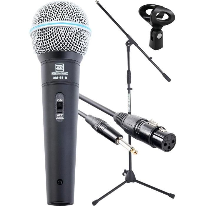 Superstar Jack Lot De Microphones Microphones+ Pied + Xlr Câble Jack ...