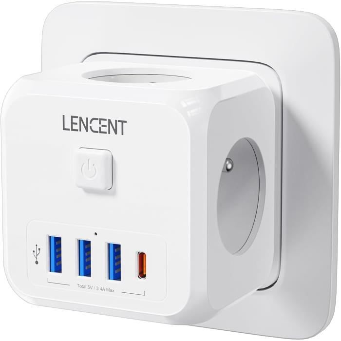Murale Prise Multiple Secteur Usb Multiprise Murale, 7 En 1 Multiprise ...