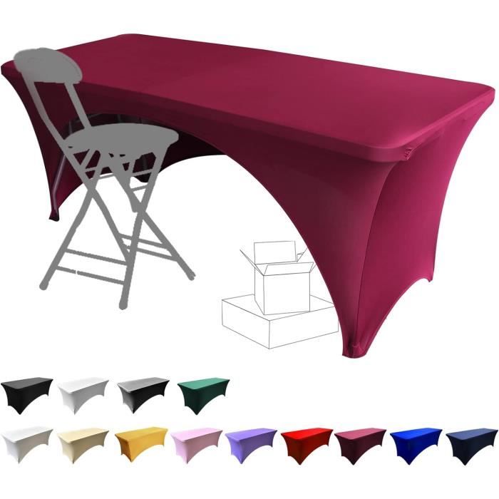 Nappe Extensible Rectangulaire En Élasthanne, Pour Tables Rectangulaires Avec Dos Ouvert, Pour ...