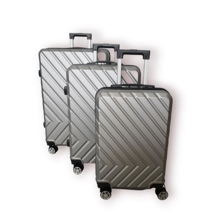 Set de 3 valises - Umberto Ravelli - Silver - Coque rigide ABS - 4 ...