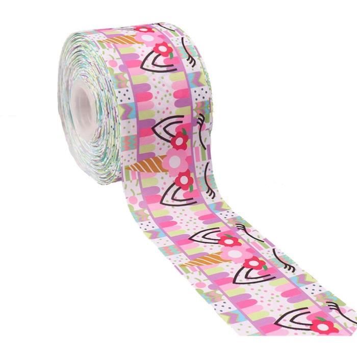2 Yards 3 Pouces imprimé Ruban Gros-Grain DIY décorative Couture de ...