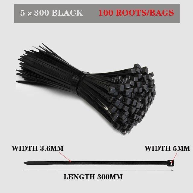 ACCESSOIRES POUR CABLE,5x300mm-100 pieces--Jeu'attaches de câble ...