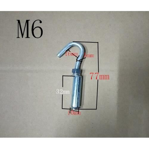 PATERE,M6-3PCS--Crochet à vis'expansion M6 M8 M10 M12, boulon en acier ...