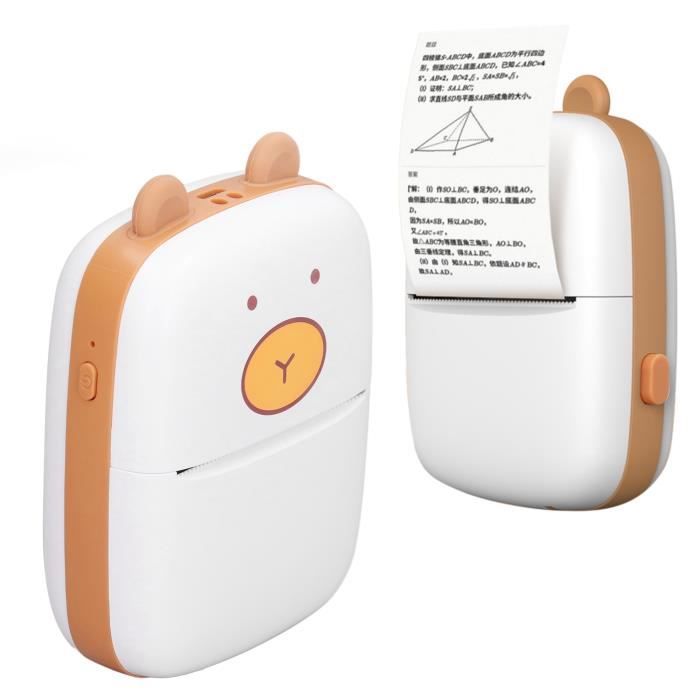 ZJCHAO Mini-imprimante Mini Imprimante Portable sans Fil Smart Printer ...