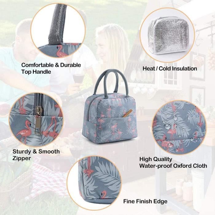 Sac Lunch Box - Isotherme - Imperméable - 23x12.5x19.5cm - Pour Bureau ...