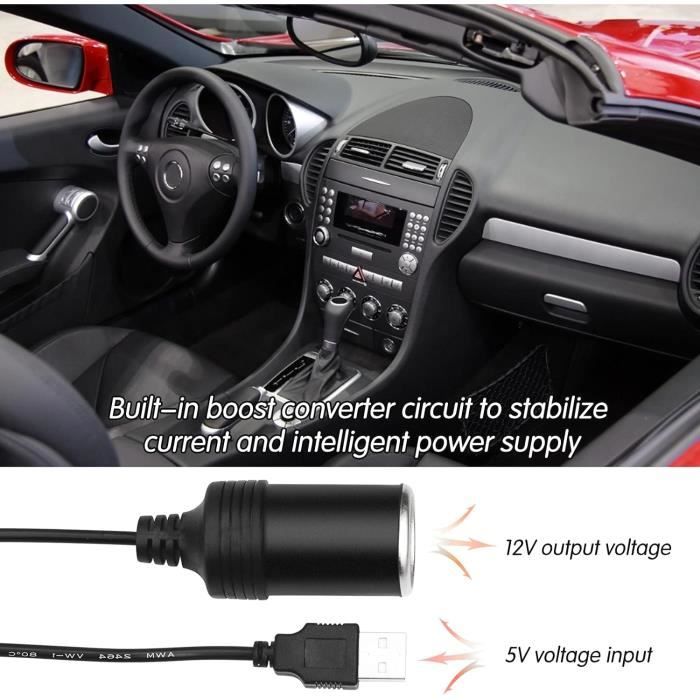 Pariszhuo 5V Usb Vers 12V Allume Cigare, Convertisseur De Prise Allume ...