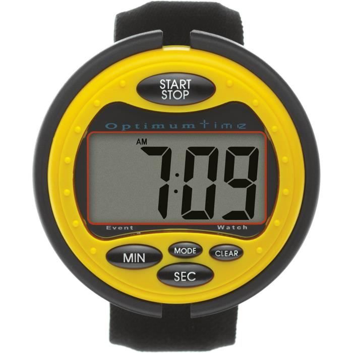 OPTIMUM TIME Chronomètre - Jaune - Cdiscount Sport