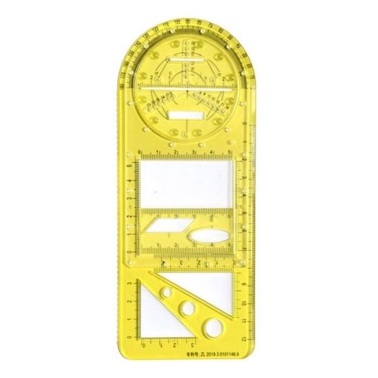 Regle - equerre,Règle géométrique multifonctionnelle,modèle de dessin ...