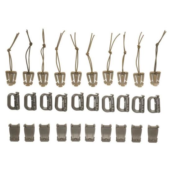 Clips de Sangle - SALUTUYA - Lot de 30 - Verrouillage Grimlock - Boucle ...