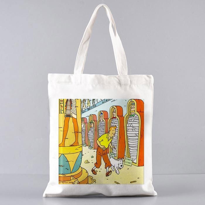 Sac à dos,Tintin Print Tote Fashion Funny Initiated Bag,toile mignons ...