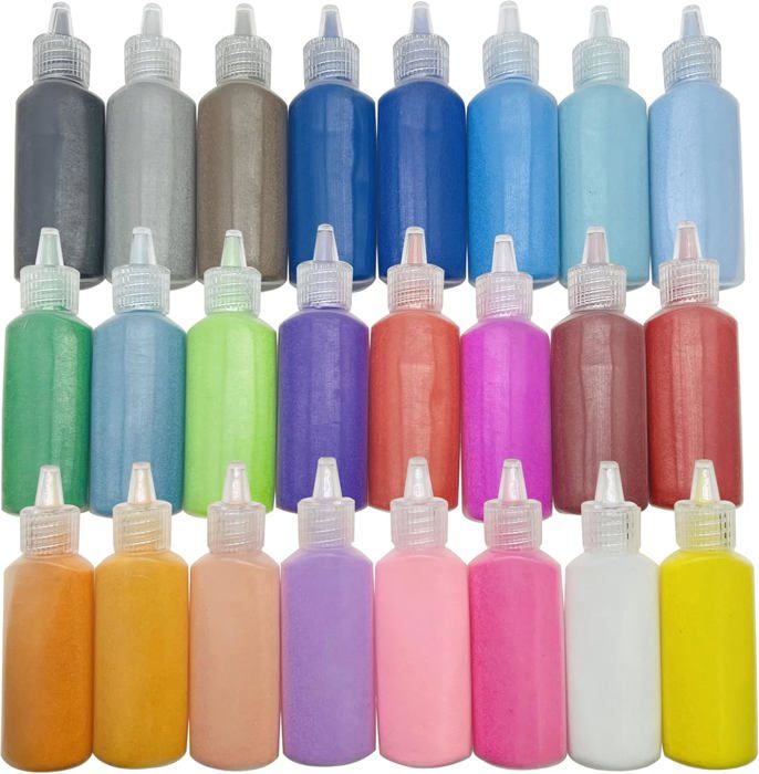 24 Bouteille De Sable Art,24 Kit D'Art De Peinture Sur Sable Coloré ...