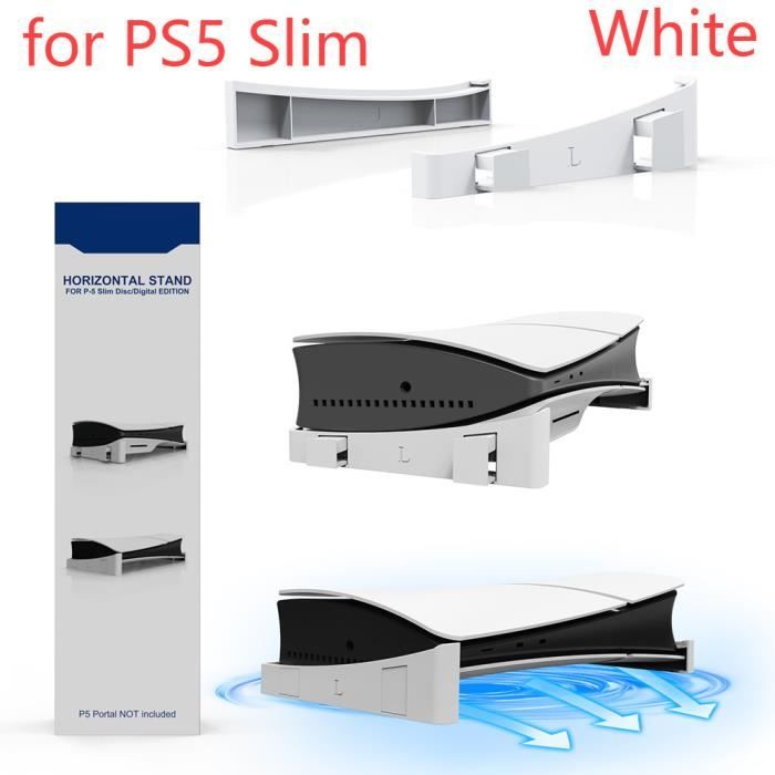 Pour PS5 Slim White - Support de stockage Horizontal pour PS5, 2 pièces ...