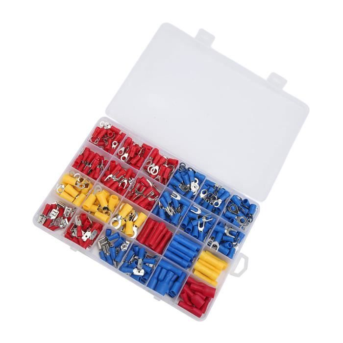 Atyhao Cosses de fil 373 pièces/boîte bornes de fil électrique Kit de connecteurs à sertir de ...