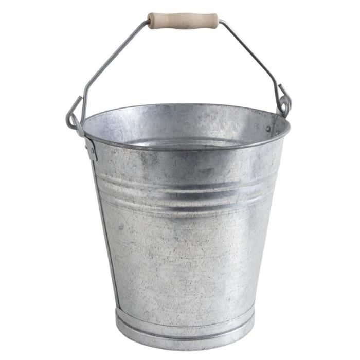 Seau en zinc 12 litres avec anse - Cdiscount Maison