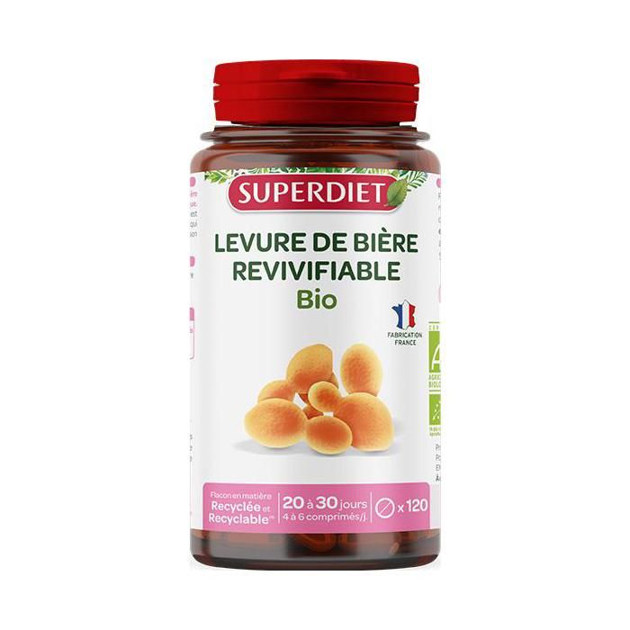 Superdiet Levure de Bière Revivifiable Bio 120 comprimés - Cdiscount Au ...