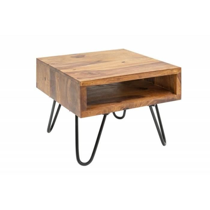 Table INVICTA SCORPION 45 cm sheesham - palissandre massif, métal ...