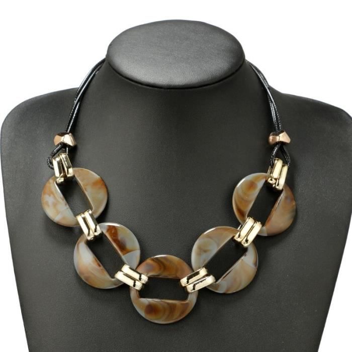 Long Collier Bohème En Résine 2021, En Plastique Givré, Bijoux Cadeaux ...