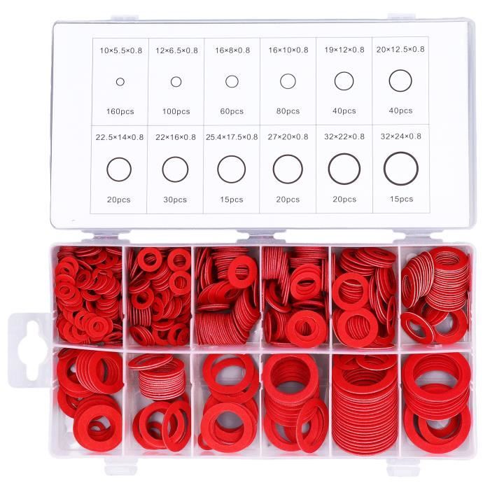 Assortiment de rondelles plates - CIKONIELF - 600 pièces - Fibre ...