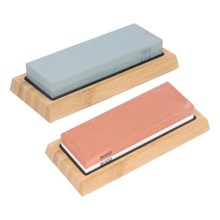 Kit d'affûtage de pierre à aiguiser DUOKON - Grain 400/1000 et 3000/ ...