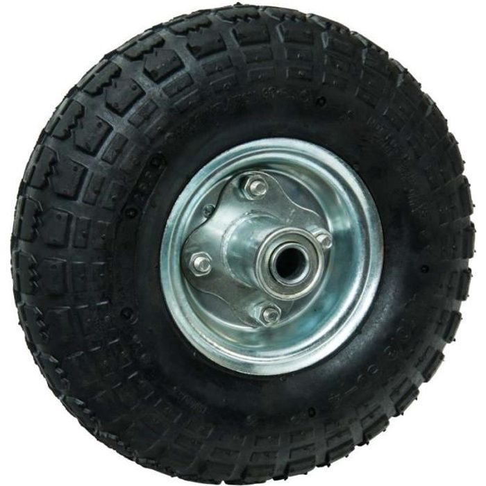 Roue gonflable de Chariot Diable Brouette Axe déporté Galva 4.10/3.50-4 ...