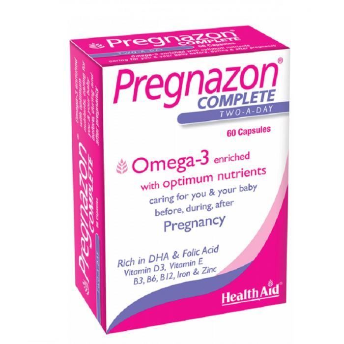 Aide Santé Pregnazon complète Omega 3 Enrichi 60 Capsules COMPLEMENT ...