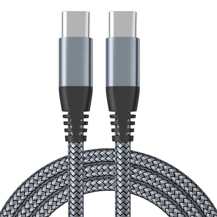 Câble de charge Type-C charge rapide 60 w Gris 3 m - Cdiscount Téléphonie