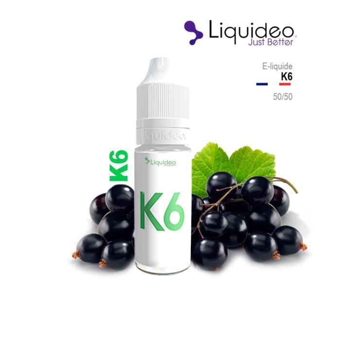 E-LIQUIDE SAVEUR K6 - CASSIS 10ML EN 6MG DE NICOTINE - 1 X 10 ML ...