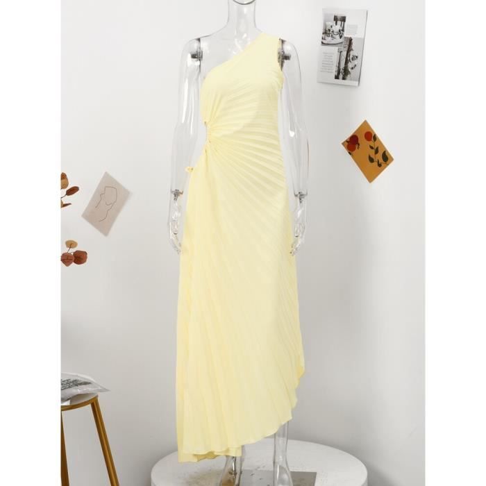 Robe,Robe Plissée à Volants Irréguliers pour Femme,Élégante,Violette ...