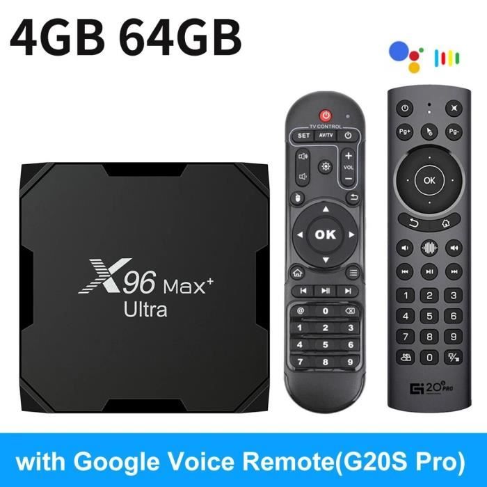 X96 Max Plus Ultra Smart TV Box,Android 11,Amlogic S905tage,4 Go,64 Go,AV1,8K,Wifi,BT4.1,X96Max ...