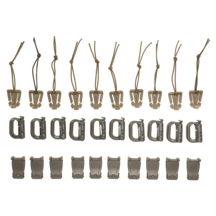 Clips de Sangle - SALUTUYA - Lot de 30 - Verrouillage Grimlock - Boucle ...