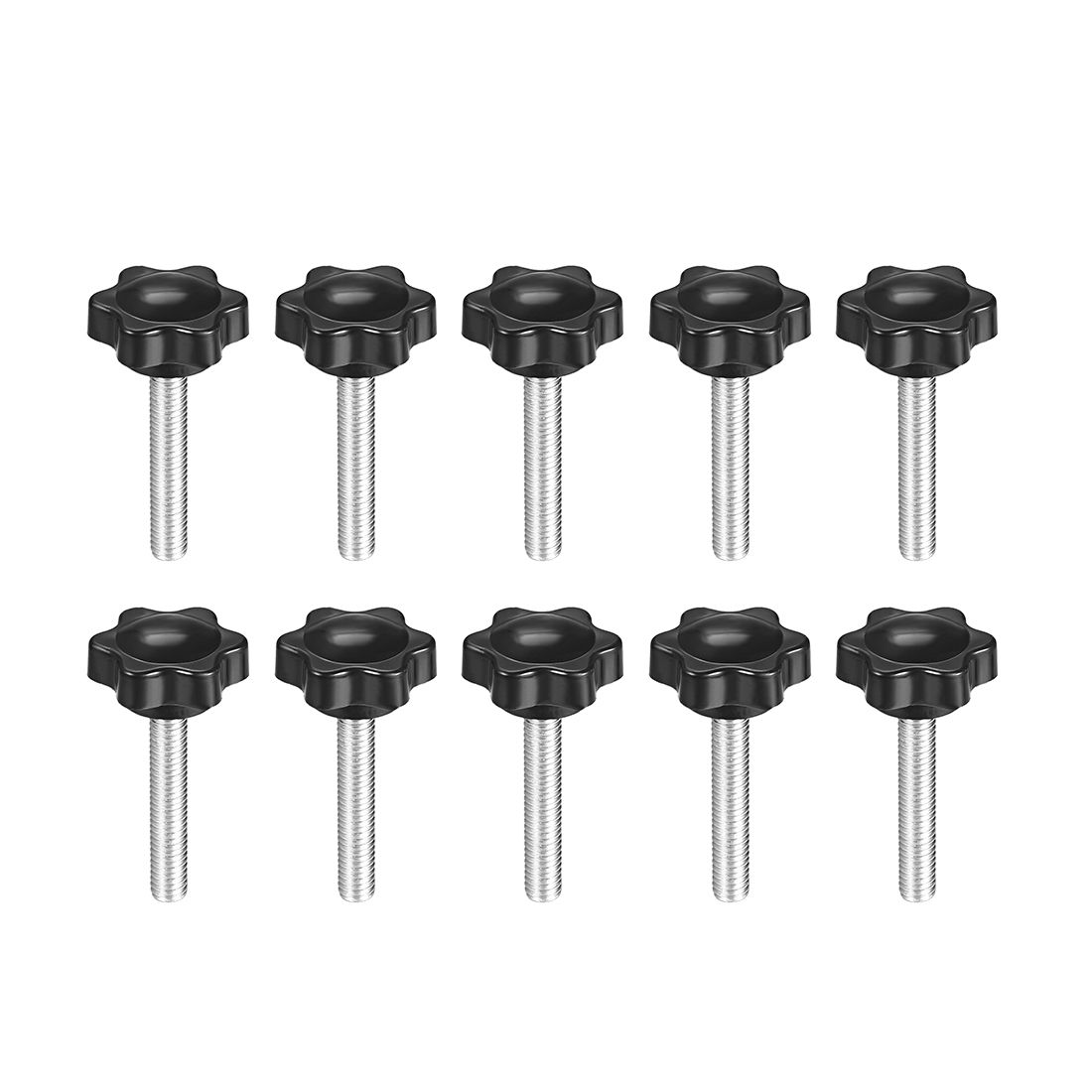 SOURCING MAP vis serrage molette poignée forme hexagonal Prune Bouton Étoile M6 x 40mm 10Pcs ...