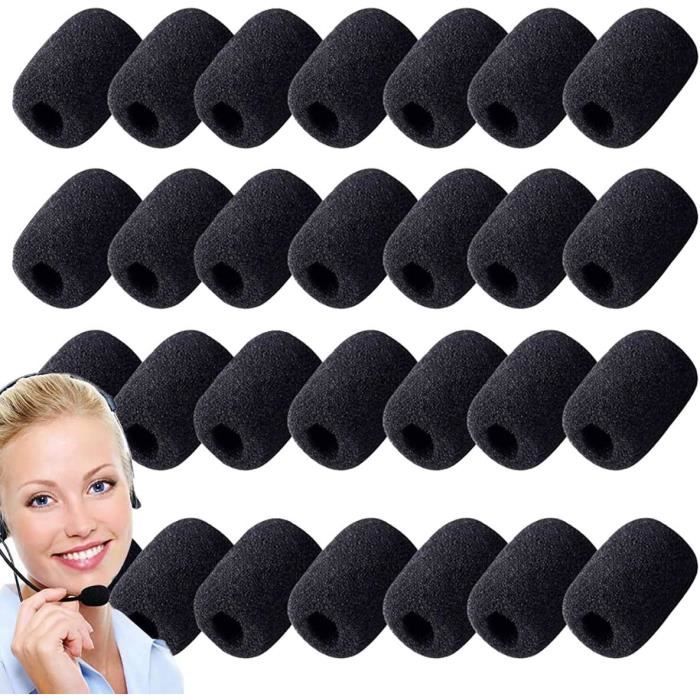 50 Pièces Mousse Micro Mini Casque Bonnettes Mousses De Micro Lapel ...