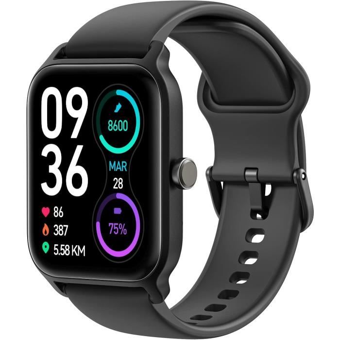 Montre Connectée Homme Femme 1,8 Pouce Smartwatch Ip68 Etanche Avec ...