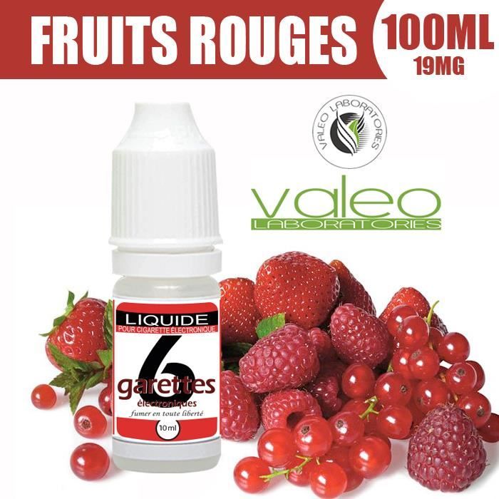 E LIQUIDE 100ML – FRUITS ROUGES 19mg DE NICOTINE - 6GARETTES ...