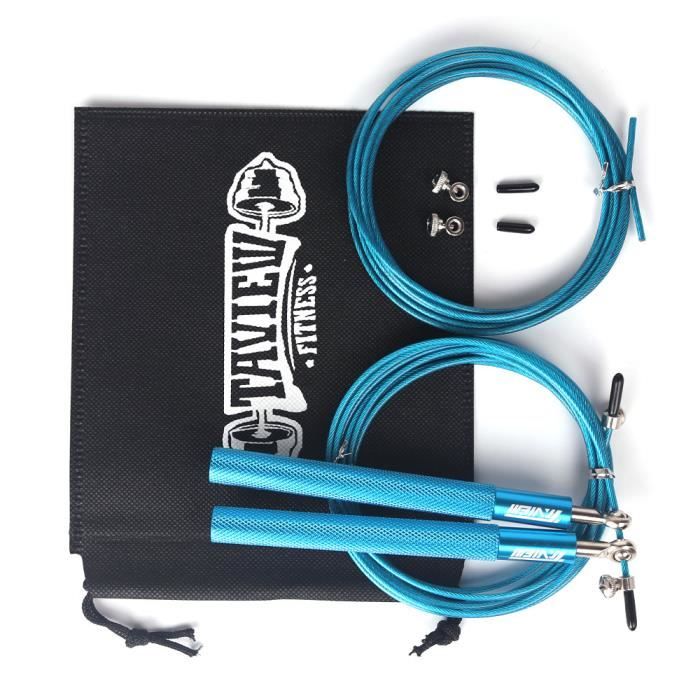 CORDE A SAUTER,Blue01--Corde à sauter à vitesse Crossfit, roulement à ...