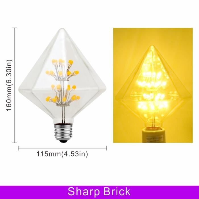 AMPOULE LED,Sharp Brick--Ampoule LED E27 ciel étoilé, décoration 3W ac ...