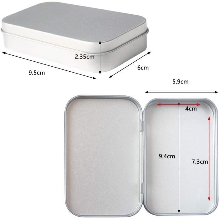 6 PCS Boîtes Metal Petite Boîte Rangement Malle de Rangement Metal ...