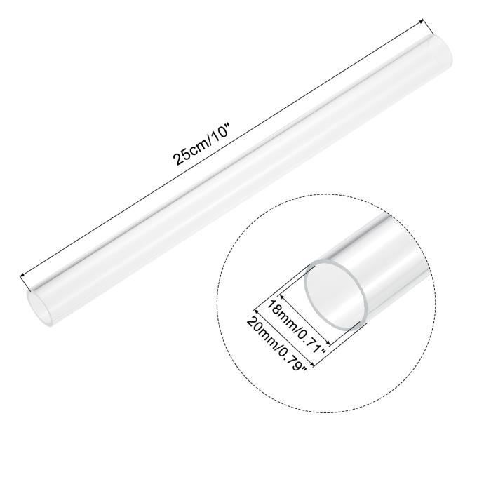 Tuyau Tube Acrylique SOURCING MAP - Transparent - 18mm ID 20mm OD 25cm Long - 4Pcs - Cdiscount ...