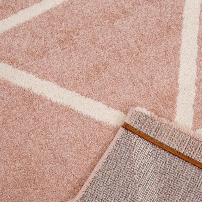 Tapis - VIMODA - Vintage - Rose - Rectangulaire - Antistatique ...