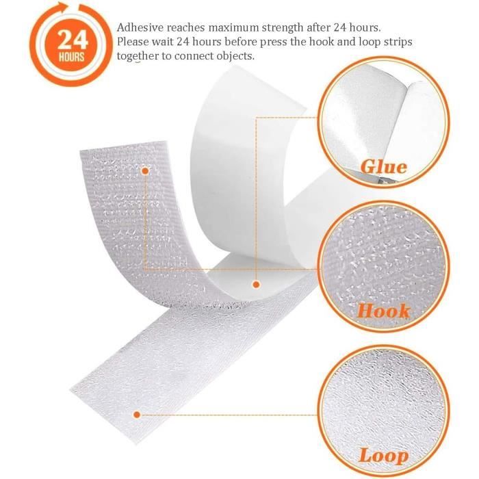 MEEYI Bande Adhésives 25m, Scratch Autocollant Double Face Bandes de ...