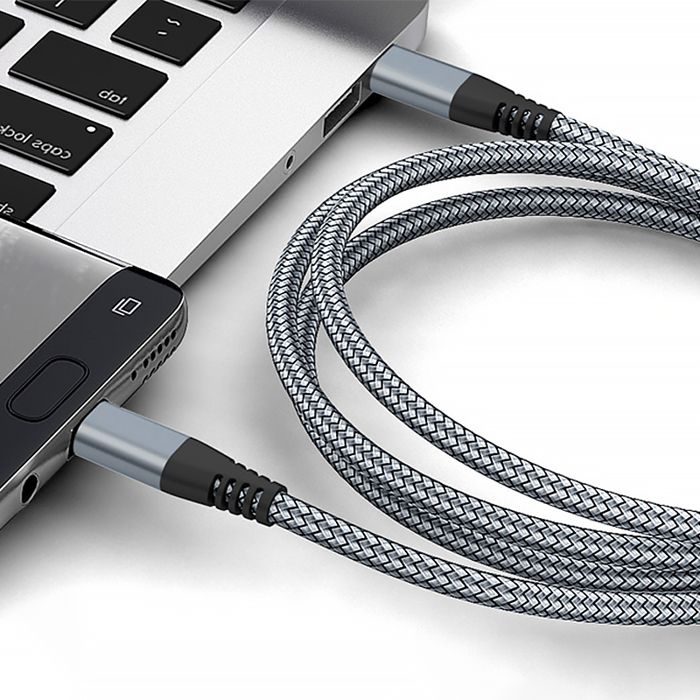 Câble de charge Type-C charge rapide 60 w Gris 3 m - Cdiscount Téléphonie