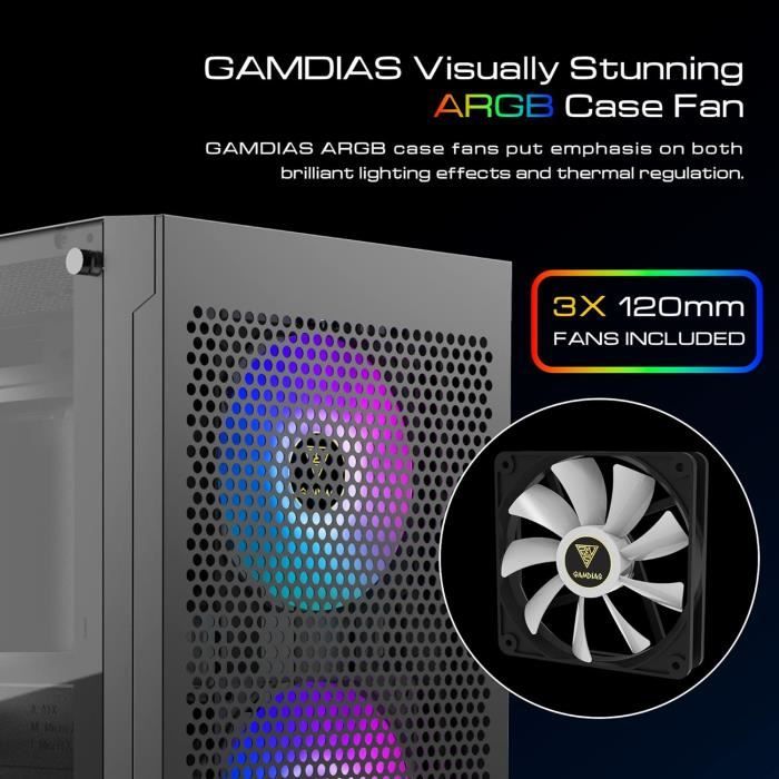 Pc Gamer Boitier, Boîtiers Gaming Atx Moyen Tour Vide, Airflow Mesh ...