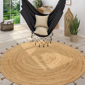 Tapis en jute rond 200 cm - Cdiscount