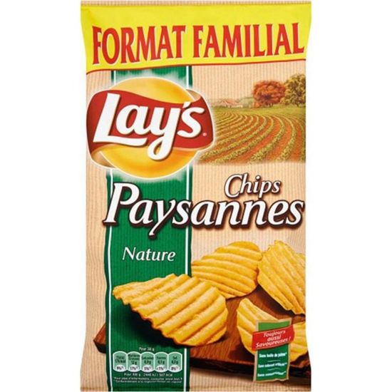 Lay’s Chips Paysannes Nature Format Familial 300g (lot de 6 ...