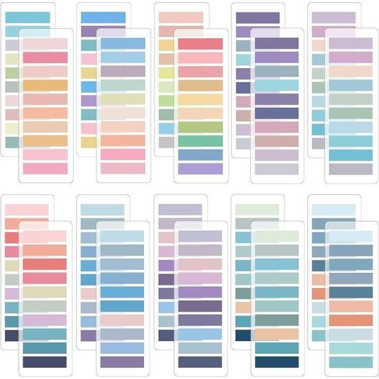 4000 Pièces Marque Page Adhesif, 13 Styles Index Adhésifs Sticky Tabs ...