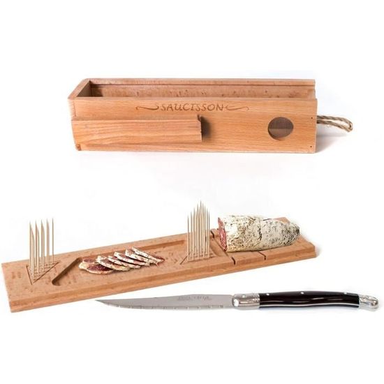 Cave A Saucisson + Presentoir + Couteau[n826] - Cdiscount Maison